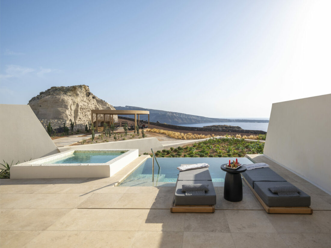 Majestic Suite Sunset & Sea View With Pool & Jacuzzi | Santo Collection